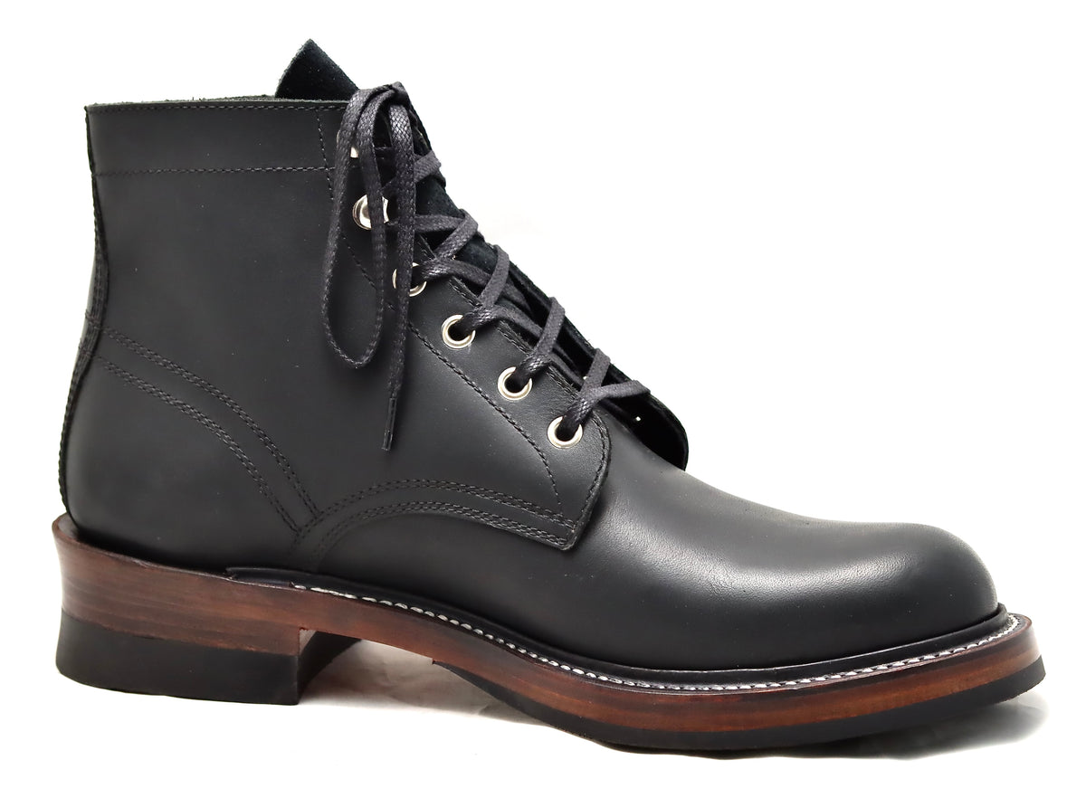 Workwear Boot Black Wide Fit – Full-Grain Italian Calf | Andrew ...