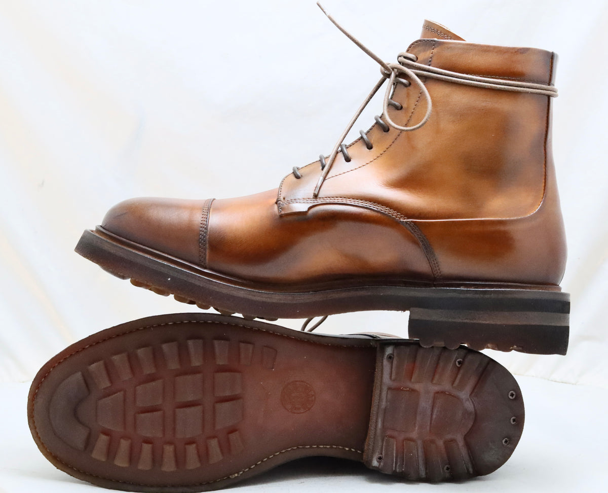 Toe Cap Derby Boot – Dark Tan Calf, Wide Fit | Andrew McDonald – A ...